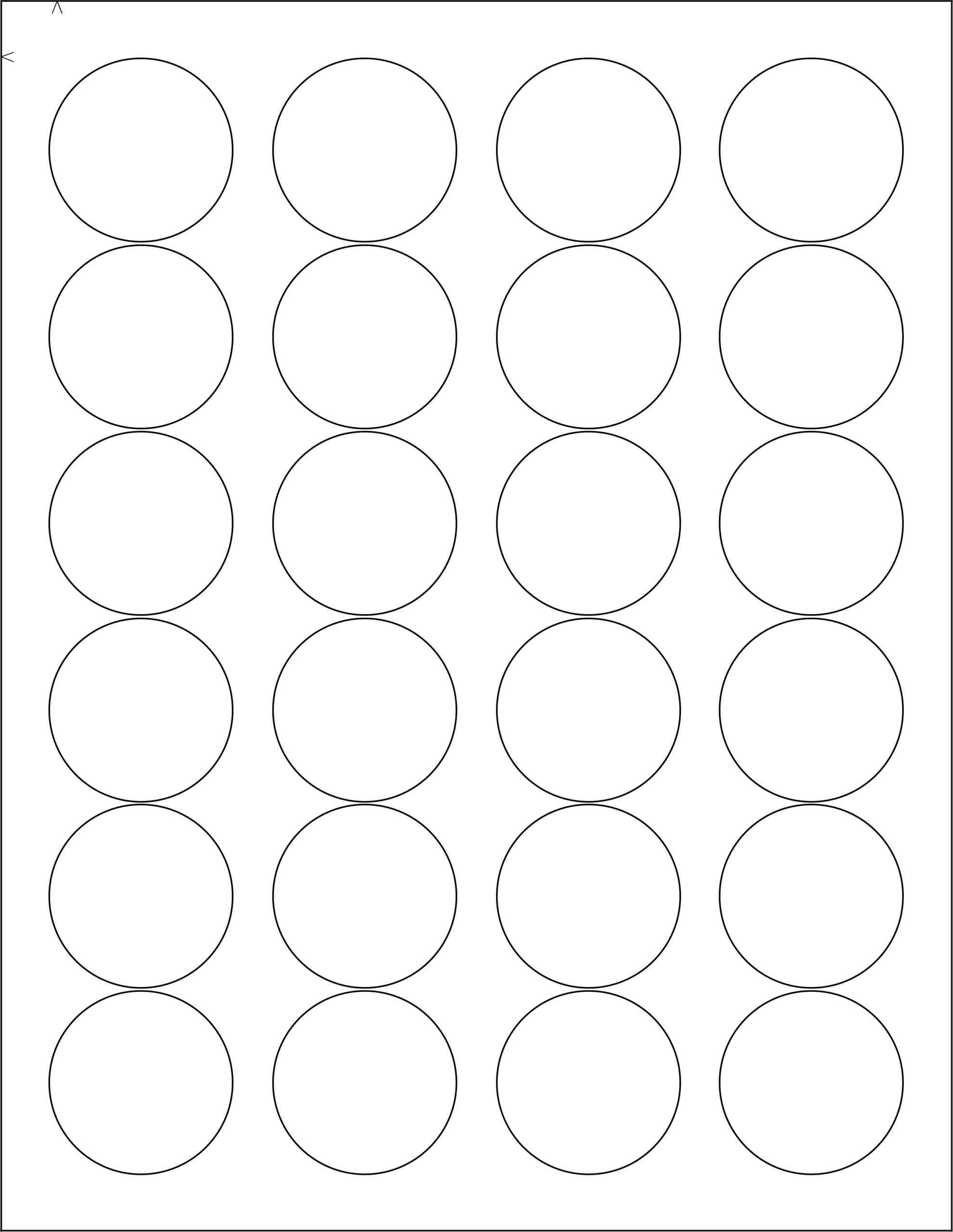 1-5/8" Diameter Circle Sheeted Labels (250 Sheets) - Thermal Label HQ