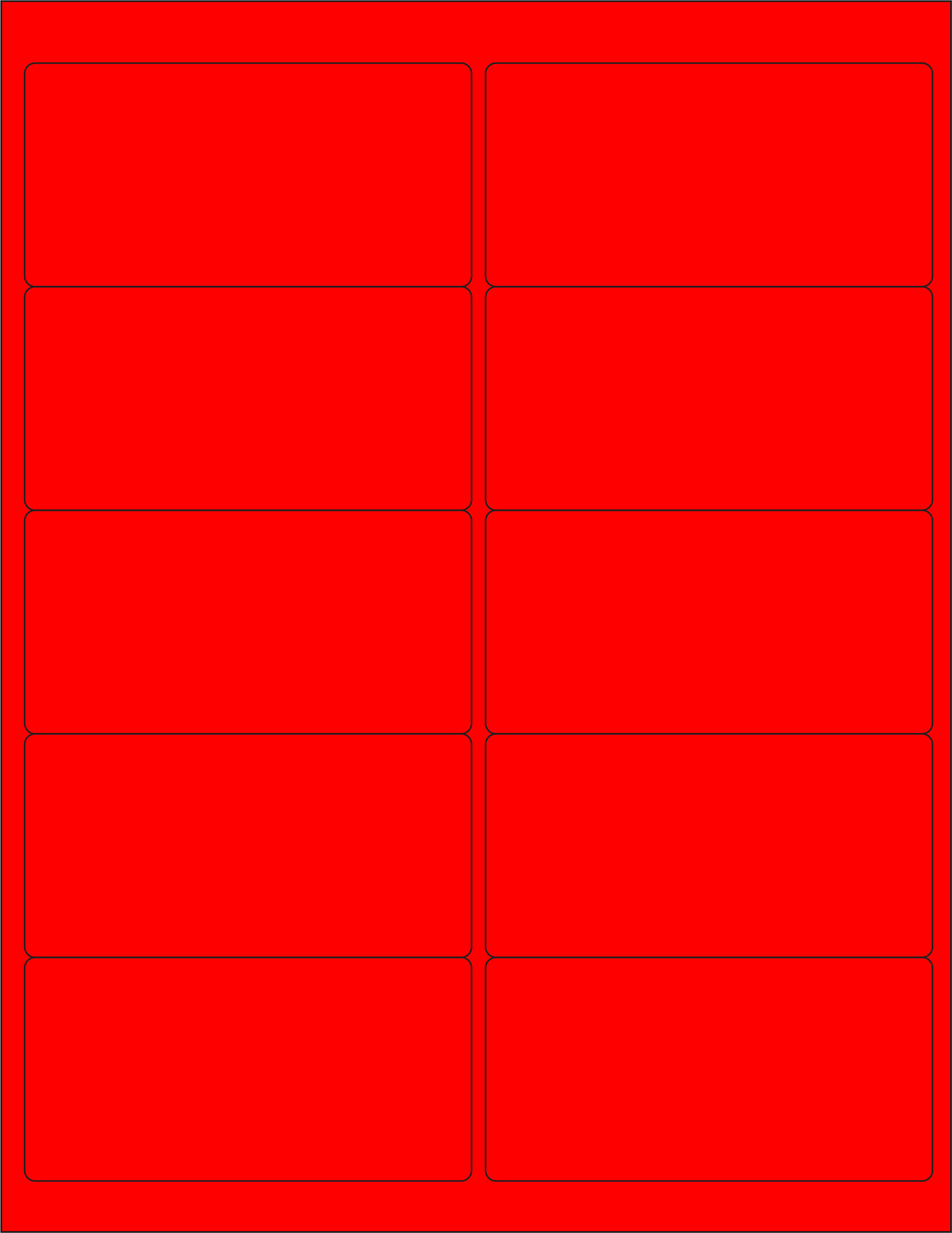 Compulabel 4"x2" Fluorescent Red Sheeted Labels 1,000 Sheets (340033)