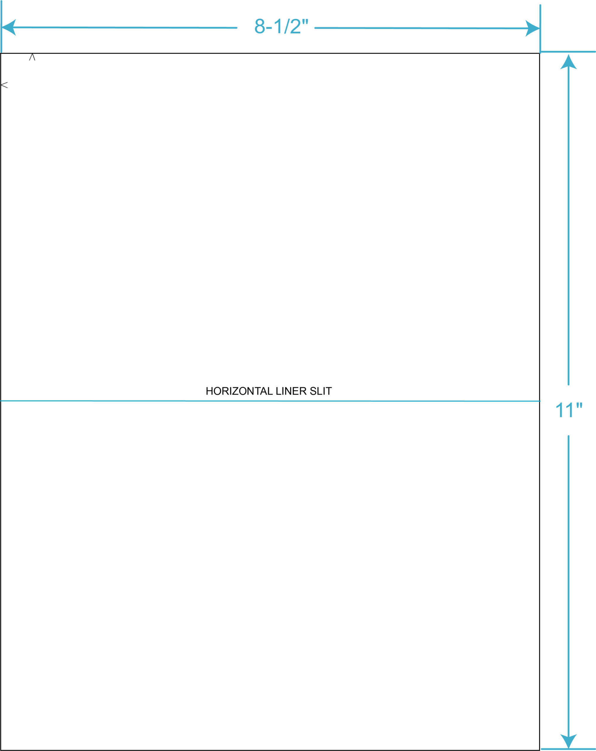 Compulabel 8-1/2” x 11” Horizontal Liner Slit Sheeted Labels 100 Sheets