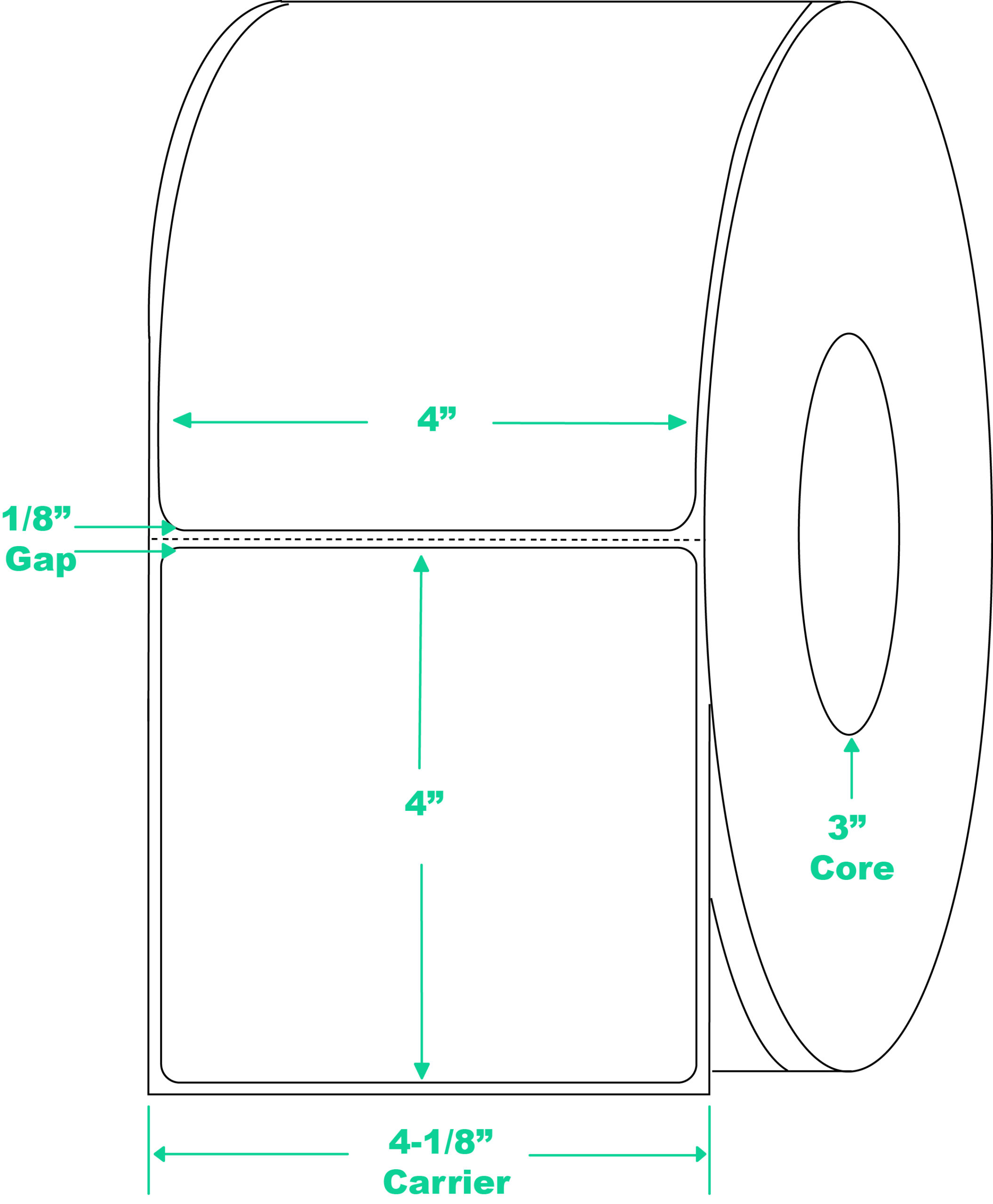 Compulabel 4x4" Direct Thermal Labels (510074)