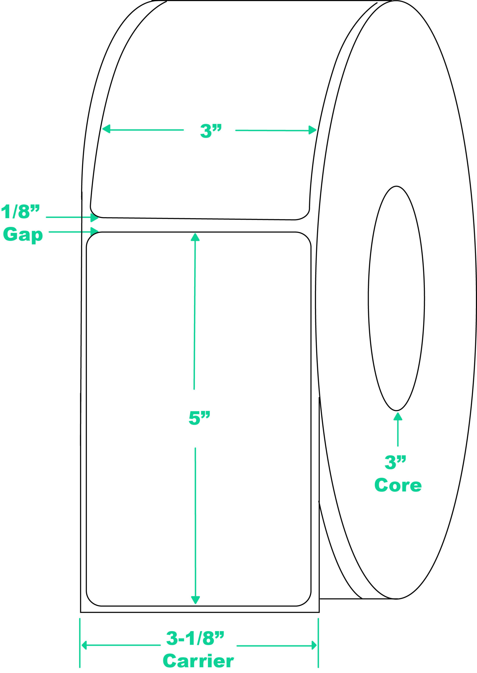 Compulabel 3x5" Direct Thermal Labels (510028)