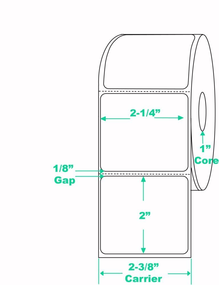 Compulabel 2-1/4x2" Direct Thermal Mobile Printer Labels (530605)
