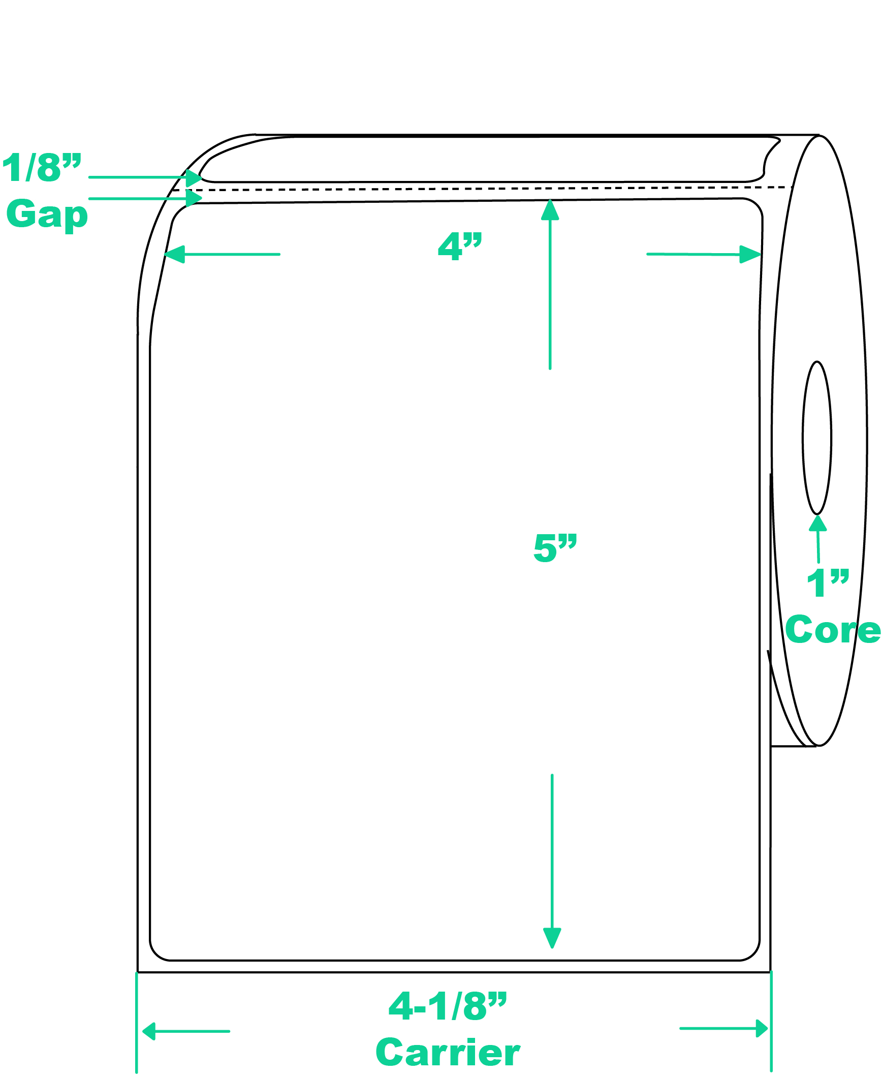 Compulabel 4x5" Direct Thermal Mobile Printer Labels (530662)