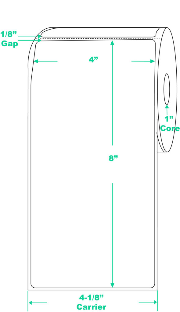 Compulabel 4x8" Direct Thermal Mobile Printer Labels (530717)