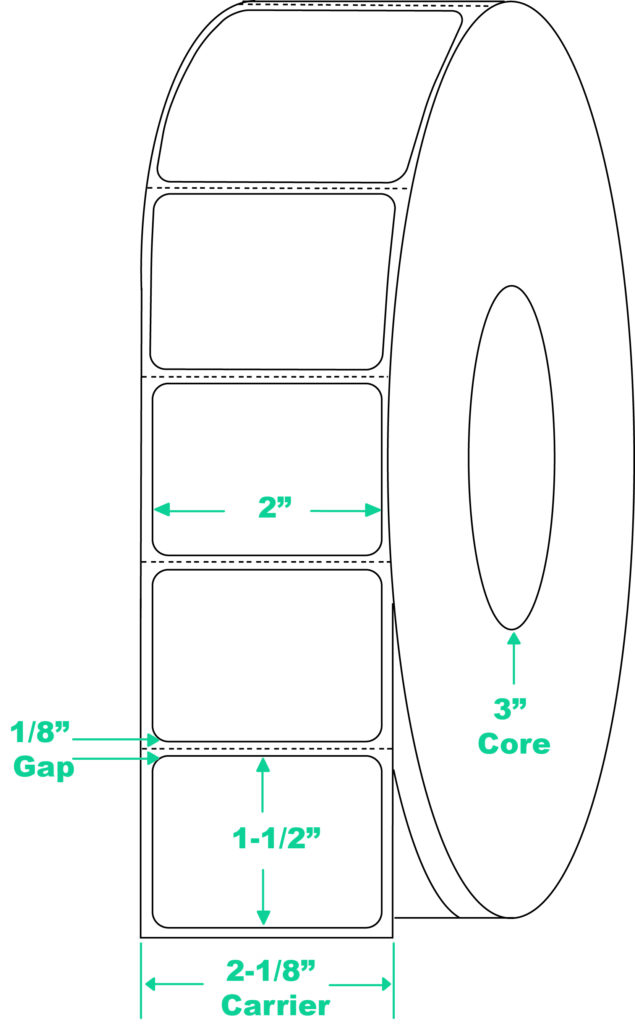 Compulabel 2"x1-1/2" Thermal Transfer Labels (620087)
