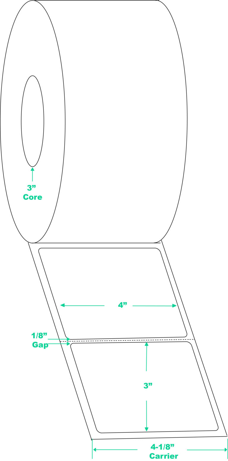 Compulabel 4"x3" Wound In Thermal Transfer Labels (645006)